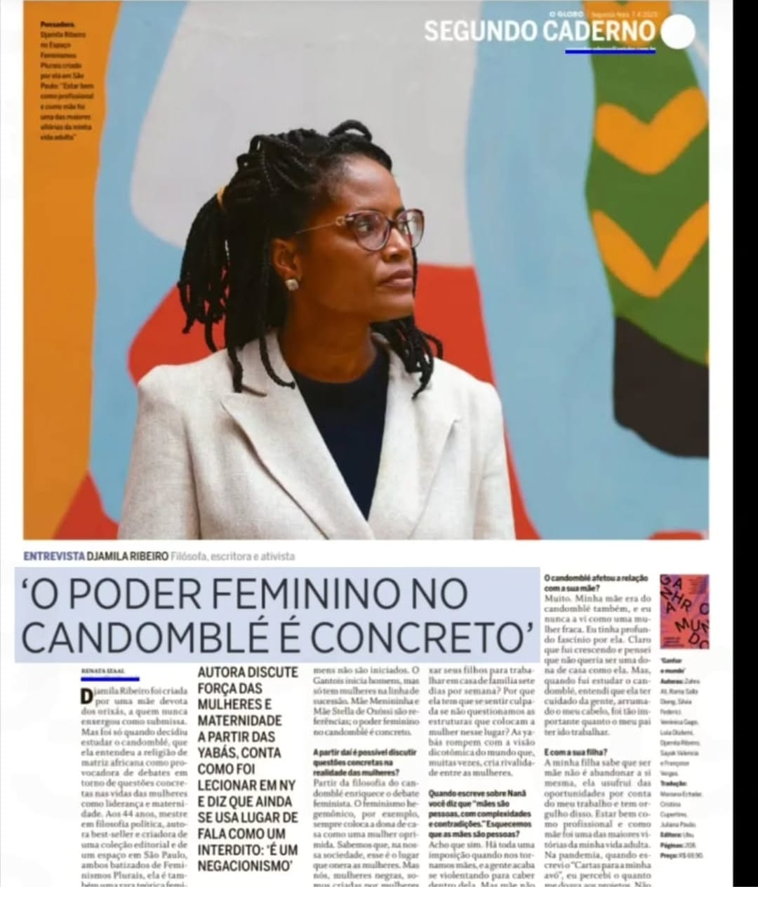 Djamila Ribeiro fala ao jornal 'O Globo' sobre edição brasileira de ...